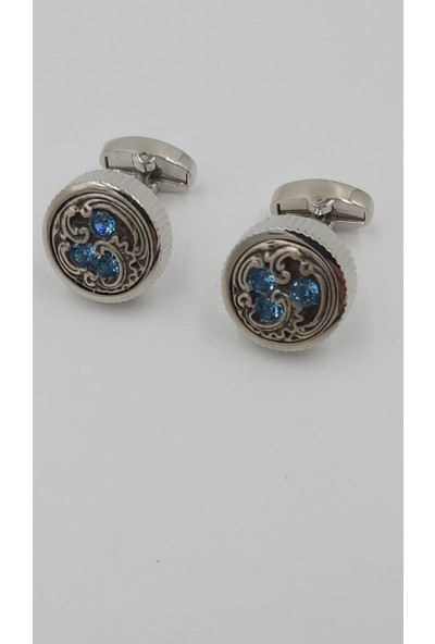 Yage Antik Oyma Desenli Taşlı Klasik Kol Düğmesi Yage Antik Oyma Desenli Taşlı Klasik Kol Düğmesi