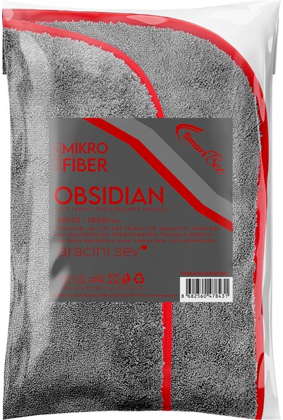 Smartbee Obsidian Mikrofiber Oto Kurulama Havlusu 50×70 1000GSM – Gri Smartbee Obsidian Mikrofiber Oto Kurulama Havlusu 50×70 1000GSM – Gri