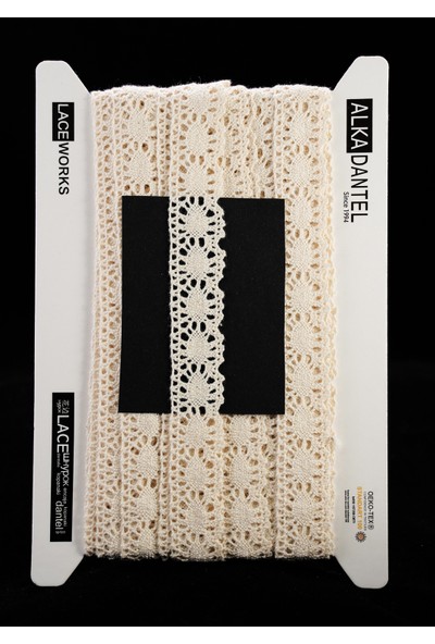 Alka Dantel Pamuk Krem Kopanaki 10 mt