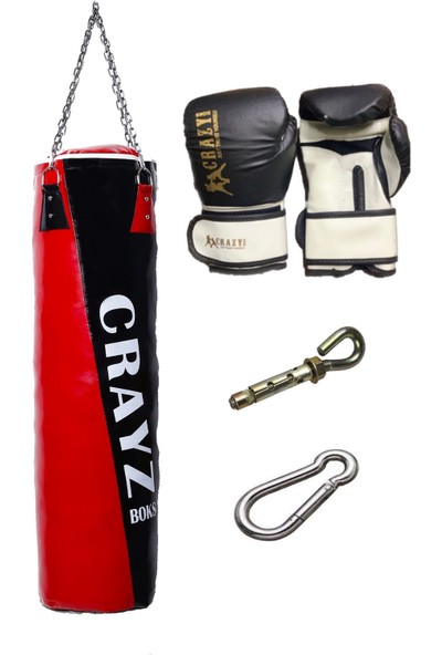 Crazy Büyük Boy Dolu Boks Kum Torbası 120cm x 35cm + Boks Eldiven Seti + Askı Aparatı Crazy Büyük Boy Dolu Boks Kum Torbası 120cm x 35cm + Boks Eldiven Seti + Askı Aparatı