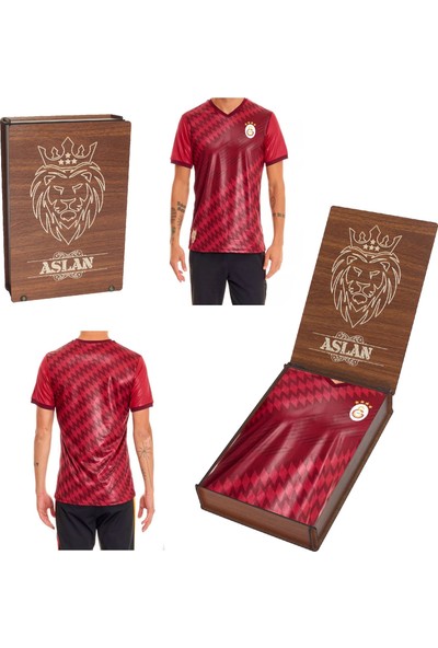 Galatasaray Lisanslı Omuz Omuza Polyester Kumaş Fan T-Shirt Ahşap Kutulu Galatasaray Lisanslı Omuz Omuza Polyester Kumaş Fan T-Shirt Ahşap Kutulu