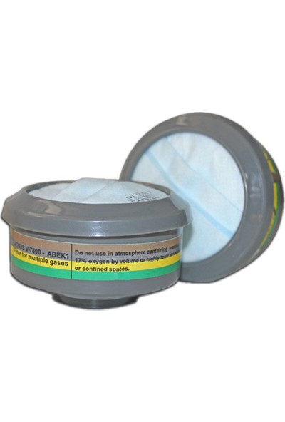 Starline V-7800 Abek1 P2R Gaz Maskesi Filtresi 1 Çift 2 Adet Starline V-7800 Abek1 P2R Gaz Maskesi Filtresi 1 Çift 2 Adet
