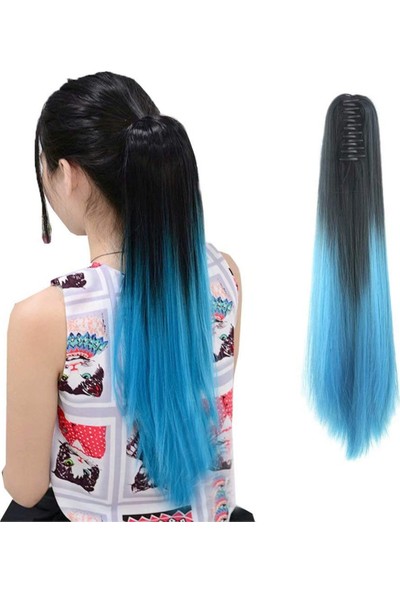 Gaman Sentetik Saç Tokalı At Kuyruğu Peruk Postiş Dolgun Yapılı 60 cm Ombre Tip Gaman Sentetik Saç Tokalı At Kuyruğu Peruk Postiş Dolgun Yapılı 60 cm Ombre Tip