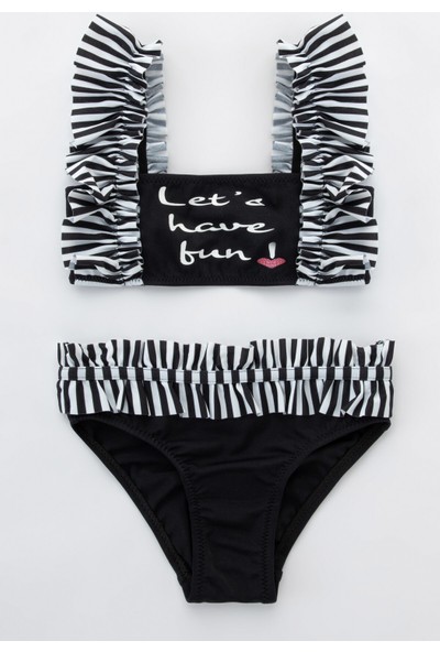 Penti Siyah Kız Çocuk Fun Bandeau Bikini Takımı Penti Siyah Kız Çocuk Fun Bandeau Bikini Takımı