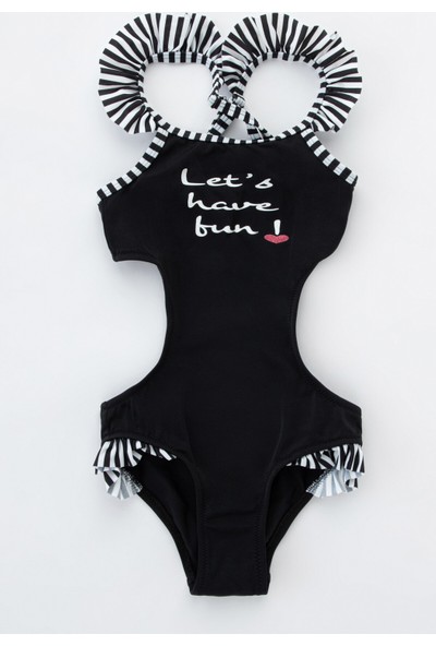 Penti Siyah Kız Çocuk Fun Mayokini