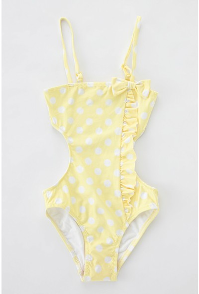 Penti Sarı Kız Çocuk Fırfırlıy Mayokini