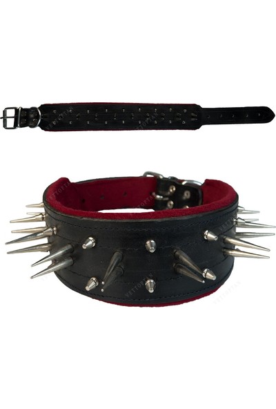 Stella Moda Cane Corso Rottweiler Dogo Kangal Doberman Çivili Tasma Köpek Boyun Tasması 7X77CM Deri Stella Moda Cane Corso Rottweiler Dogo Kangal Doberman Çivili Tasma Köpek Boyun Tasması 7X77CM Deri