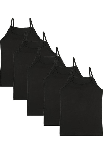 Donella 5'li Kız Çocuk Siyah Atlet - 4371Q-5LI