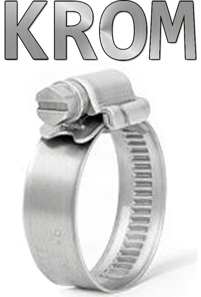 Elden Hırdavat Ayarlı Paslanmaz Krom Hortum Kelepçesi 180-200 mm