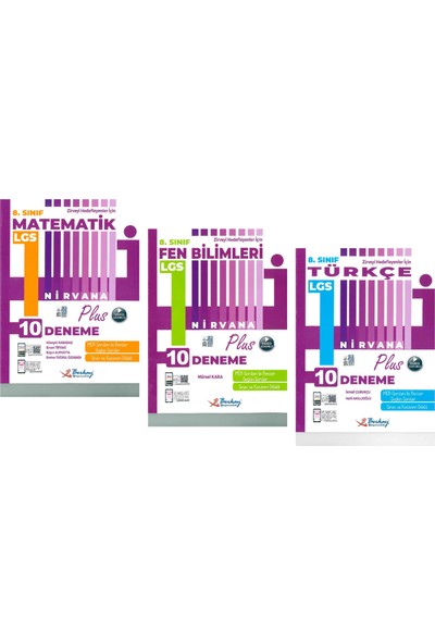 Berkay Yayınları 8. Sınıf LGS Nirvana Plus 10 Deneme Seti