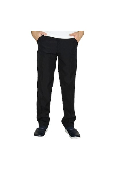 Arslan Siyah Beli Lastikli Alpaka Kumaş Aşçı Pantolonu