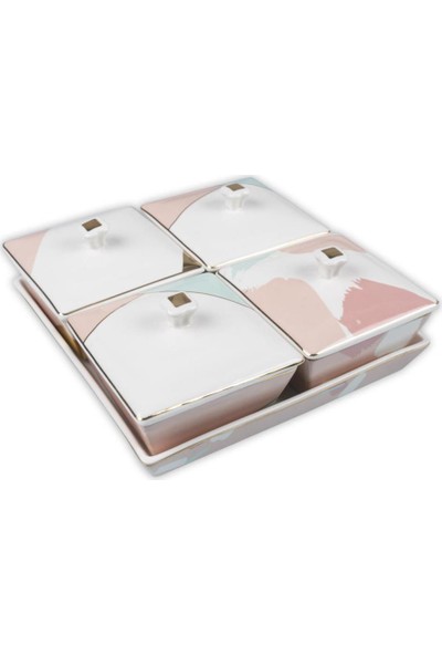 Mikasa Moor Bella Pink 5 Parça Kahvaltılık Seti 19X19 cm Mikasa Moor Bella Pink 5 Parça Kahvaltılık Seti 19X19 cm