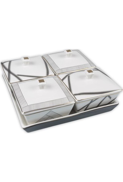 Mikasa Moor Bella Grey 5 Parça Kahvaltılık Seti 19X19 cm Mikasa Moor Bella Grey 5 Parça Kahvaltılık Seti 19X19 cm