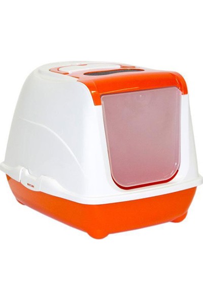 Moderna Flip Cat Kolay Açılır Filtreli Dekoratif Kapalı Kedi Tuvaleti Turuncu 50X39X37 cm Moderna Flip Cat Kolay Açılır Filtreli Dekoratif Kapalı Kedi Tuvaleti Turuncu 50X39X37 cm