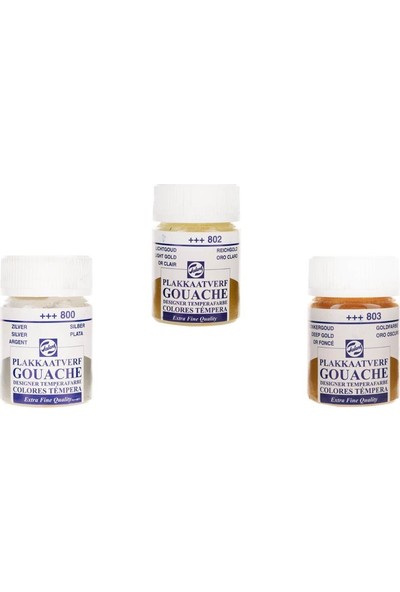 Talens Metalik Guaj Boya 16 ml 3'lü Set 802-800-803 Talens Metalik Guaj Boya 16 ml 3'lü Set 802-800-803