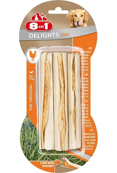 8in1 Delights Sticks Köpekler Için Tavuklu Ağız Bakım Kemiği 3’lü Paket 8in1 Delights Sticks Köpekler Için Tavuklu Ağız Bakım Kemiği 3’lü Paket