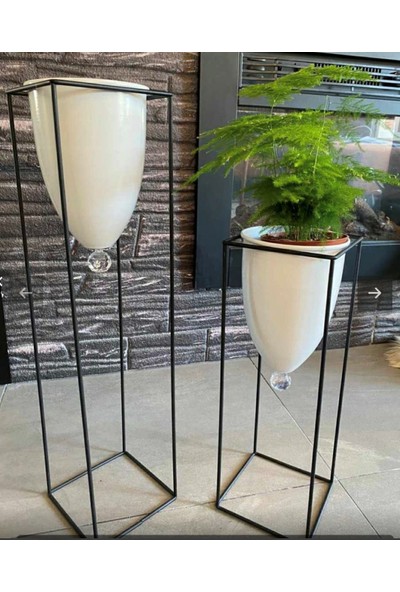 Best 2'li Büyük Ayaklı Vazo, Çiçeklik, Saksılık PRA-2422273-9461