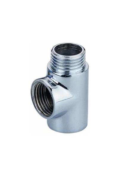 Delikli Krom Uzatma Te 1/2 - 1/2 Delikli Krom Uzatma Te