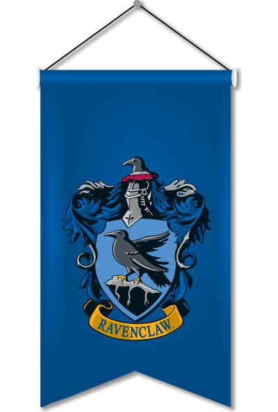 Sihir Dükkanı Lisanslı %100 Saten Kırlangıç Kesim Büyük Flama Model : Ravenclaw 50X75CM