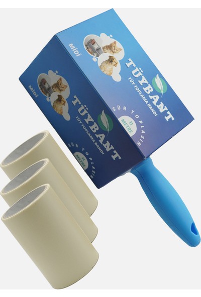 Tüybant Midi Tüy Toplama Rulosu + 3 Yedek Tüy Toplayıcı Rulo