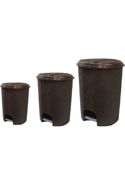 Sağlam Plastik 3'Lü Damla Pedallı Çöp Kovası Set (11-18-30 lt) Sağlam Plastik 3'Lü Damla Pedallı Çöp Kovası Set (11-18-30 lt)