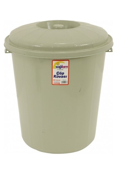 Sağlam Plastik Minyon Çöp Kovası Kilitsiz 35 lt