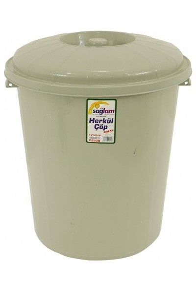 Sağlam Plastik Herkül Çöp Kovası Kilitsiz 70 lt