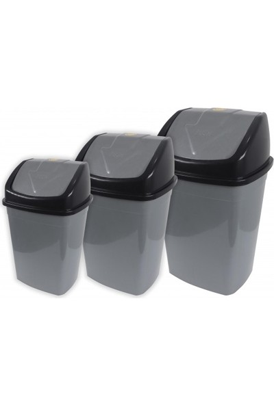 Sağlam Plastik 3'Lü Klik Çöp Kovası Set (10-15-25 lt) Sağlam Plastik 3'Lü Klik Çöp Kovası Set (10-15-25 lt)