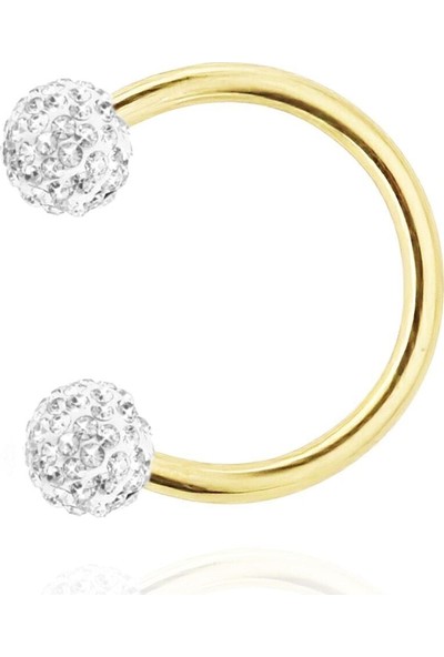 Takıconcept Altın Cerrahi Çelik Swaroski Taşlı 8 mm Helix Kıkırdak Tragus Piercing Takıconcept Altın Cerrahi Çelik Swaroski Taşlı 8 mm Helix Kıkırdak Tragus Piercing