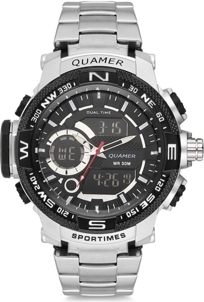 Quamer Erkek Saat Gündelik Kullanıma Uygun Spor Erkek Kol Saati