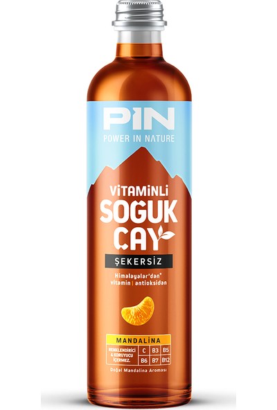 Pin Vitaminli Soğuk Çay -Mandalina- 250 ml x 12 Adet
