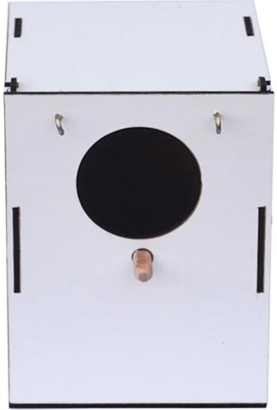 Lüx Muhabbet Yuvası 14X14X19 Cm- Beyaz Lüx Muhabbet Yuvası 14X14X19 Cm- Beyaz