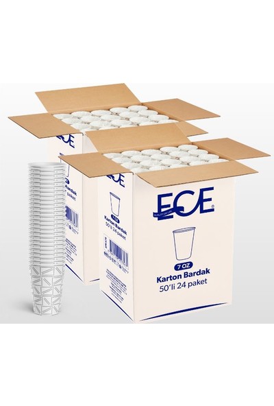 Ece 7 Oz Lüx Karton Bardak 2400'LÜ