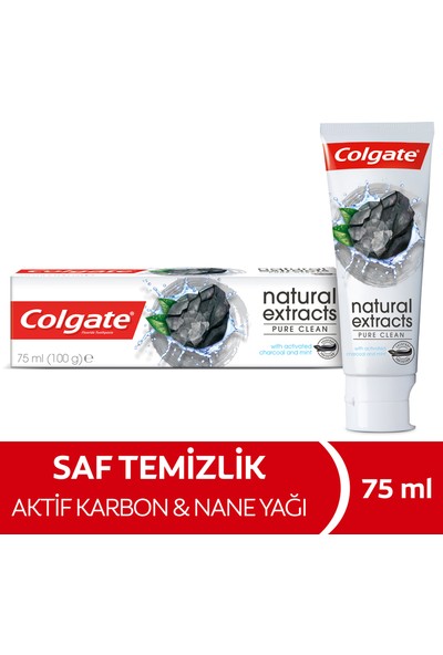 Colgate Natural Extracts Aktif Karbon ve Nane Saf Temizlik Diş Macunu 75 ml Colgate Natural Extracts Aktif Karbon ve Nane Saf Temizlik Diş Macunu 75 ml