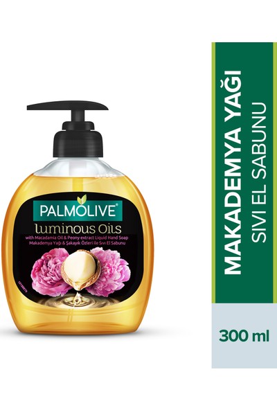 Palmolive Luminous Oils Makademya Yağı & Şakayık Özleri Sıvı El Sabunu 300 ml Palmolive Luminous Oils Makademya Yağı & Şakayık Özleri Sıvı El Sabunu 300 ml