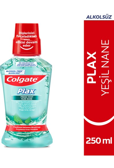 Colgate Plax Taze Nane Ferahlığı Ağız Bakım Suyu 250 ml Colgate Plax Taze Nane Ferahlığı Ağız Bakım Suyu 250 ml