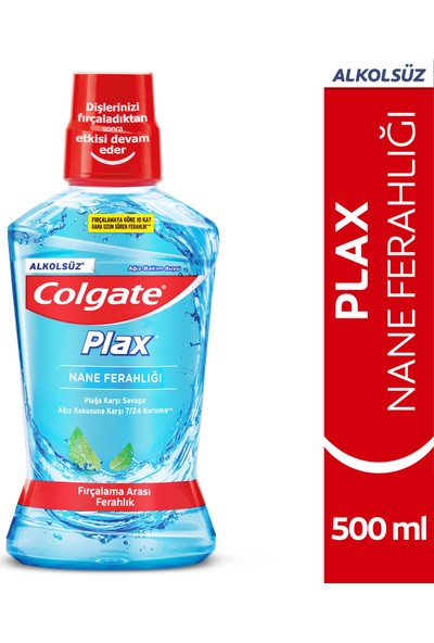 Colgate Plax Nane Ferahlığı Alkolsüz Gargara 500 ml Colgate Plax Nane Ferahlığı Alkolsüz Gargara 500 ml