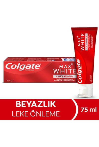 Colgate Max White Kalıcı Beyazlık Beyazlatıcı Diş Macunu 75 ml