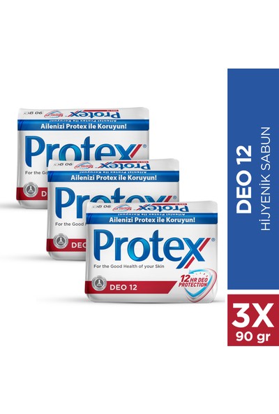Protex Deo 12 Hijyenik Sabun 3 x 90 gr Protex Deo 12 Hijyenik Sabun 3 x 90 gr
