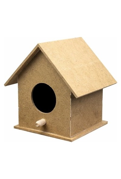 Mor Beyaz Home Ahşap Kuş Evi Yuvası 10X10X12 cm Mor Beyaz Home Ahşap Kuş Evi Yuvası 10X10X12 cm