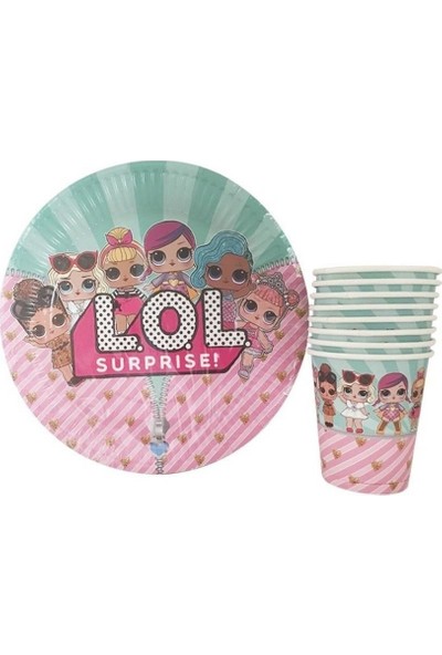 Tuğra Lol Bebek Tabak Bardak Set 8'li Set