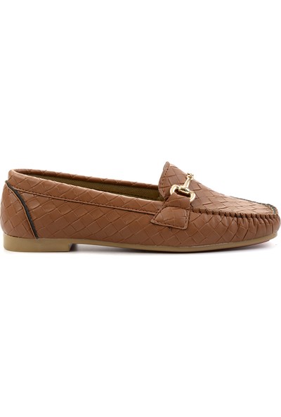 Bambi Taba Örgü Kadın Loafer K01542030710