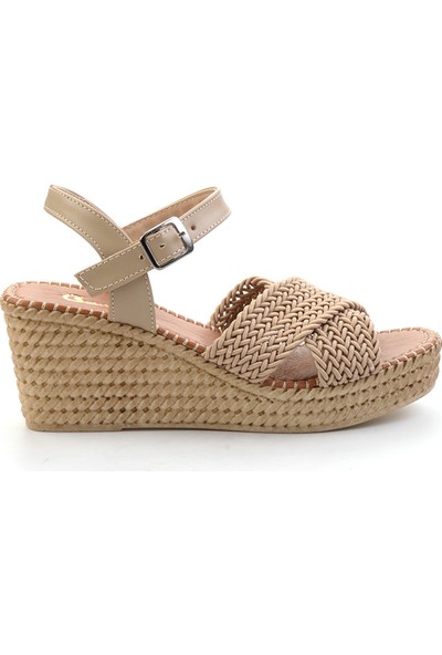 Bambi Vizon Kadın Dolgu Topuklu K05688015016