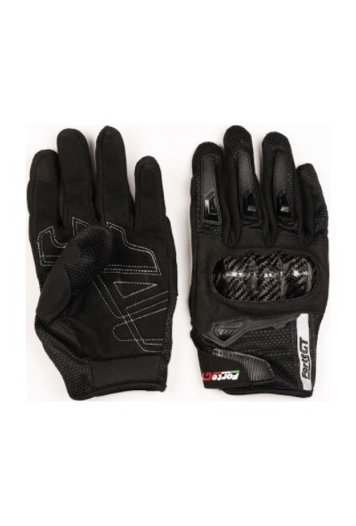 Gt Motosiklet Eldiveni Siyah Forte Gt 66 Karbon Korumalı Parmaklı Xxl