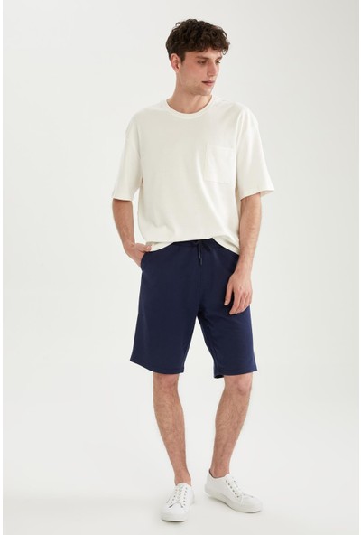 Defacto Regular Fit Beli Bağcıklı Basic Şort U3919AZ21SM Defacto Regular Fit Beli Bağcıklı Basic Şort U3919AZ21SM