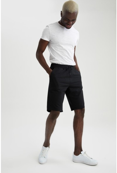 Defacto Regular Fit Beli Bağcıklı Basic Şort U3919AZ21SM Defacto Regular Fit Beli Bağcıklı Basic Şort U3919AZ21SM