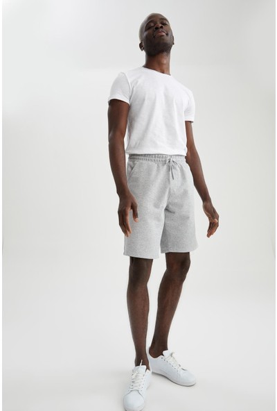 DeFacto Regular Fit İnce Sweatshirt Kumaşı Şort R3442AZ21SP