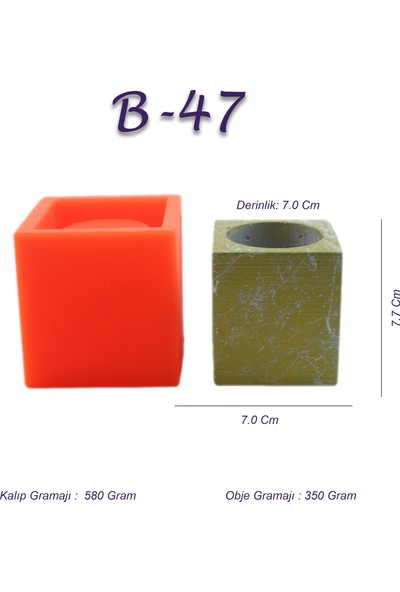 Kimyacınız Beton Saksı Kalıbı-Beton Saksı Silikon Kalıp (B-47)