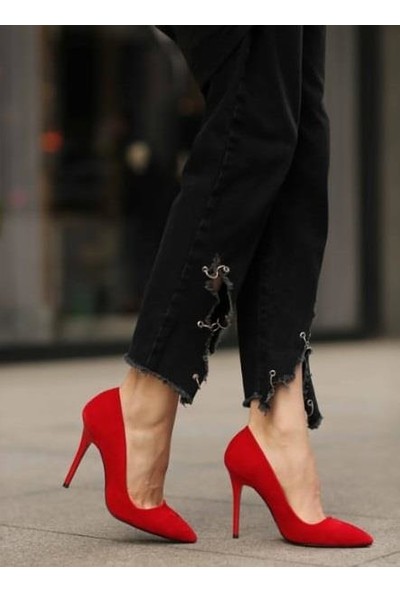 İnce Ayakkabı Kadın Ince Topuklu Süet Stiletto Ayakkabı İnce Ayakkabı Kadın Ince Topuklu Süet Stiletto Ayakkabı