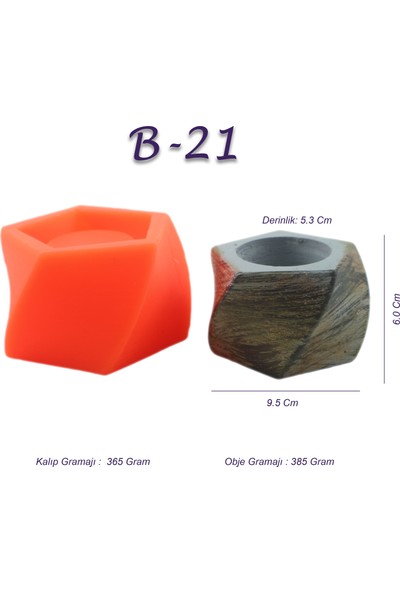 Kimyacınız Beton Saksı Kalıbı-Beton Saksı Silikon Kalıp (B-21)